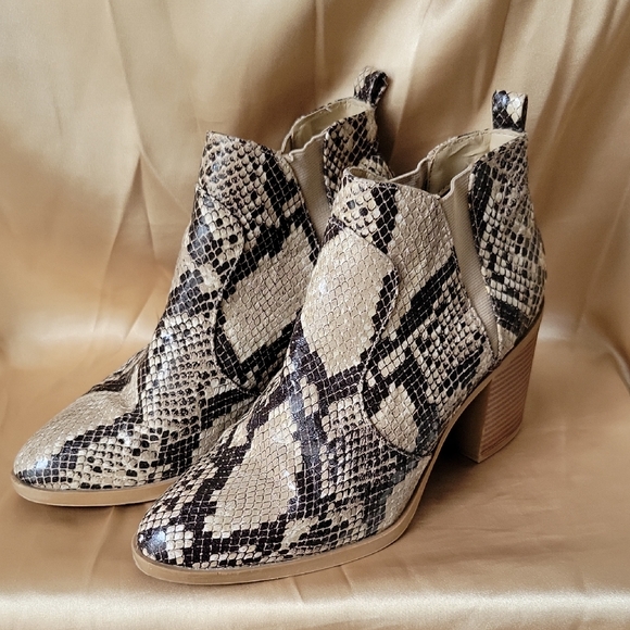 MIA | Shoes | Snakeskin Ankle Boots | Poshmark